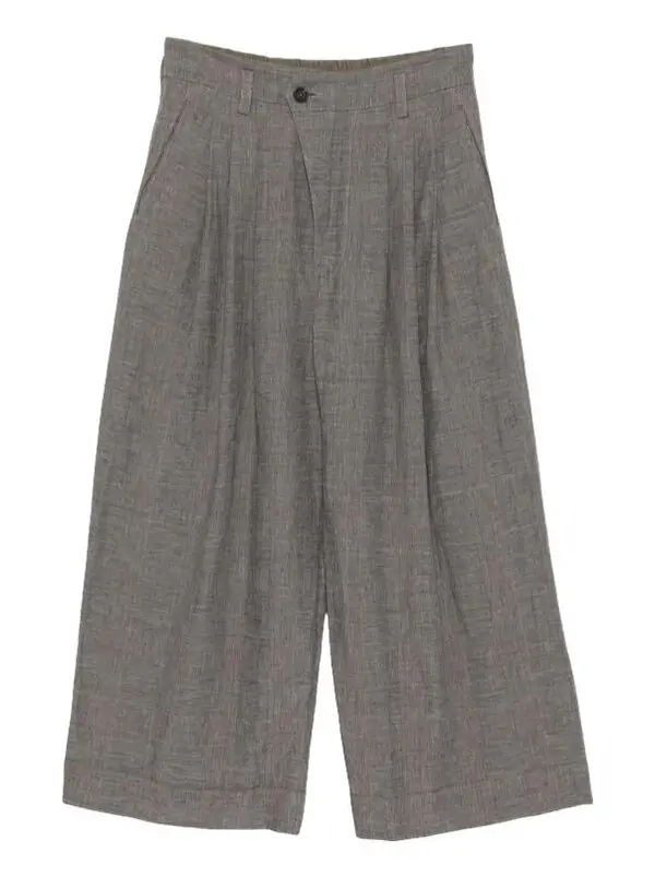 ZIGGY CHEN Check Pattern Trousers - Grey