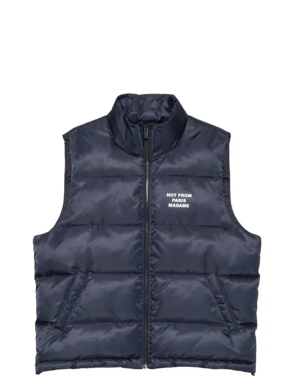Drole De Monsieur Quilted Gilet - Blue