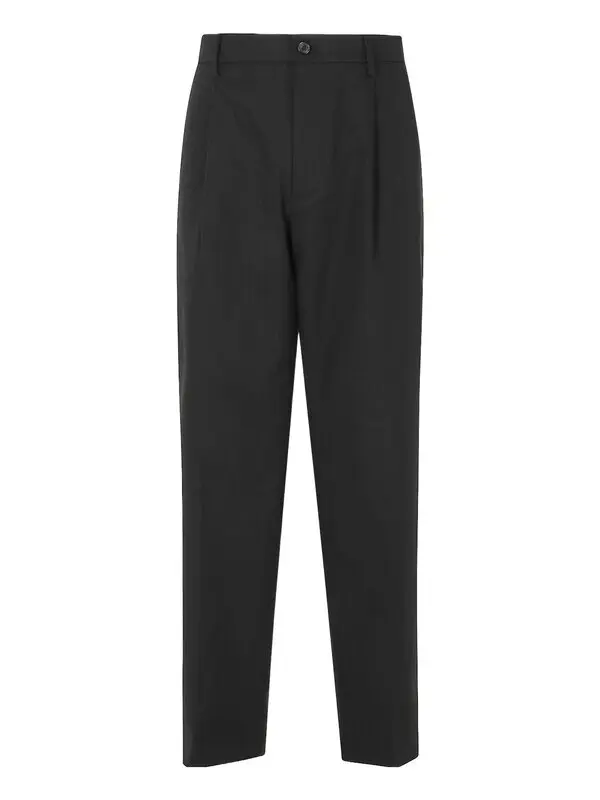 DEPARTMENT 5 Tailored Button-detail Casual Trousers - Black