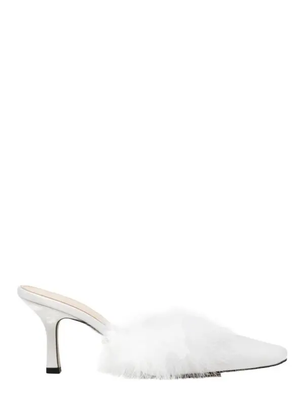 MACHMACH Slip-on High-heeled Mules - White