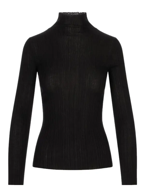 Agnona Long Sleeve Turtleneck - Black
