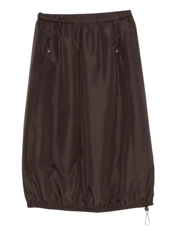 Cecilie Bahnsen Elasticated Waistband Midi Skirt - Brown