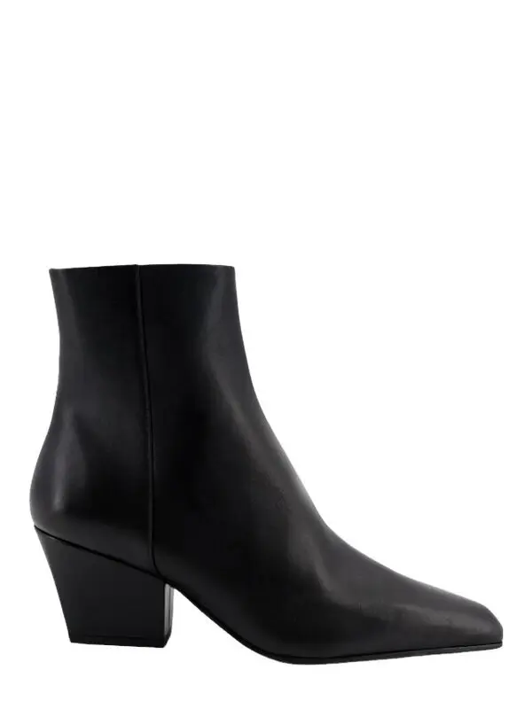 Paris Texas Jane Pointed-toe Leather Ankle Boots - Black
