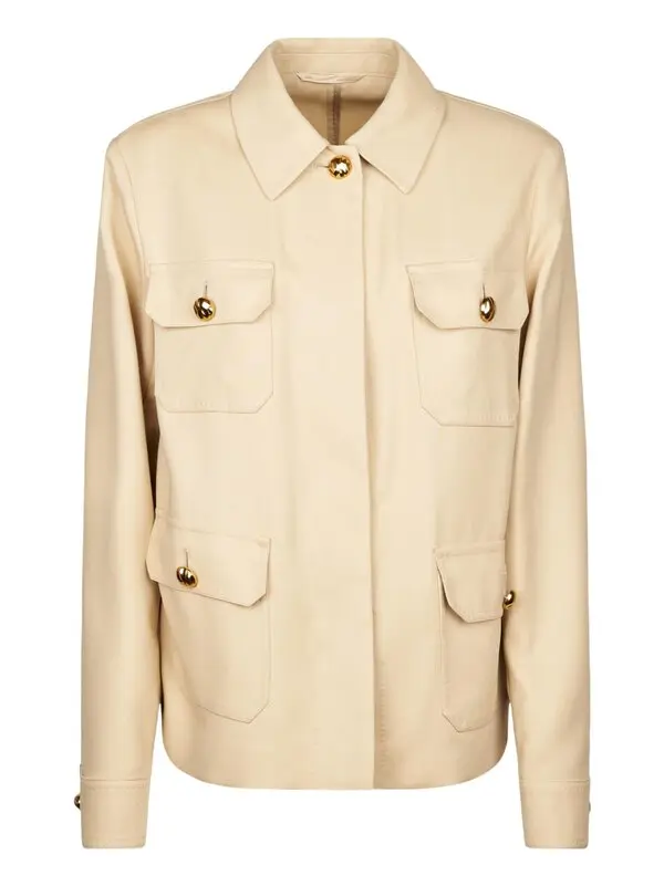 Max Mara Pocket Detailed Jacket - Beige