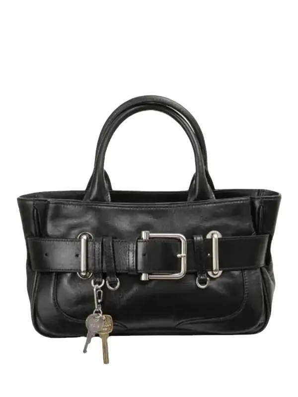OSOI Mini Brocle Tote Bag With Buckle Detail - Black