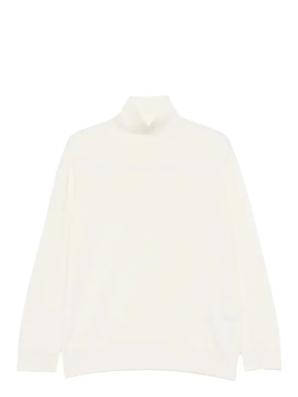 Malo High-neck Long-sleeve Sweater - White