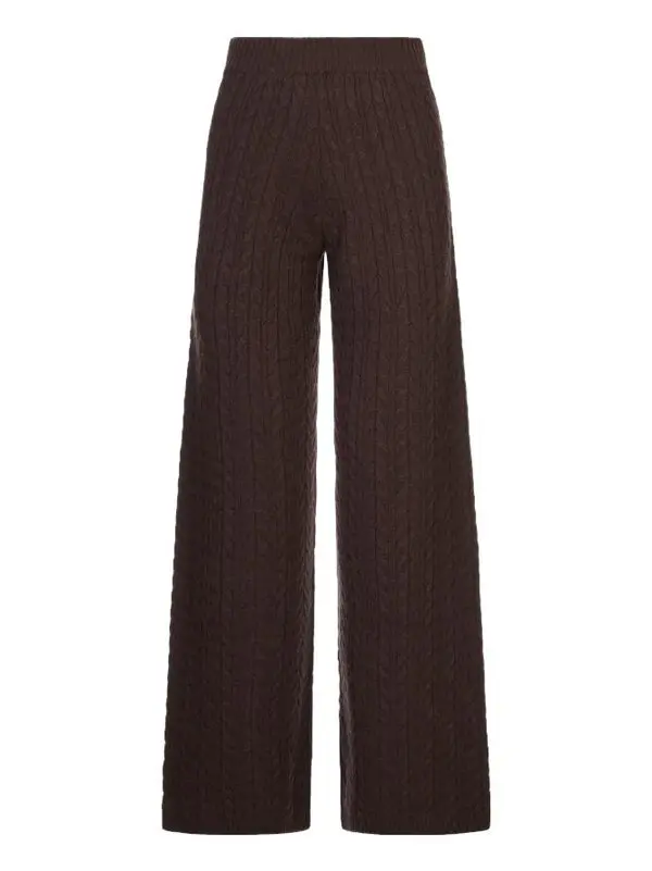 Agnona Ribbed Knit Trousers - Black