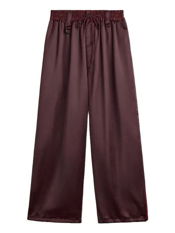 Y3 Satin Gradient 3 Stripes Track Pants - Night Red