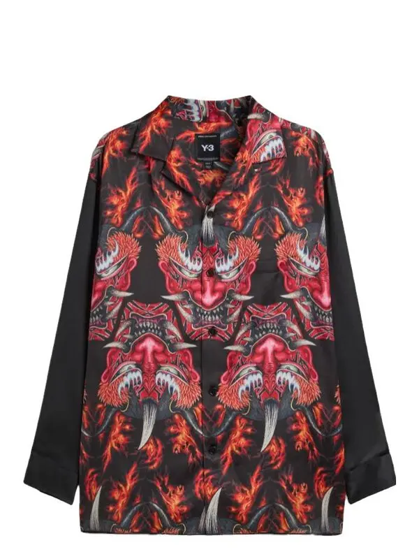Y3 Graphic-print Button-down Shirt - Multicolor