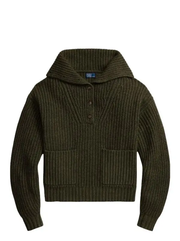 Polo Ralph Lauren Ribbed Shawl Collar Sweater - Green