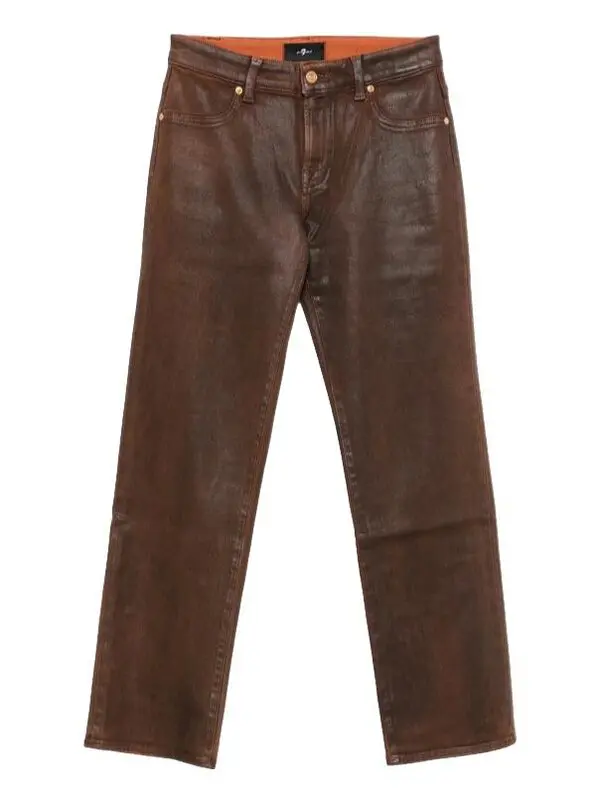 7 For All Mankind Calie Straight-leg Jeans - Brown