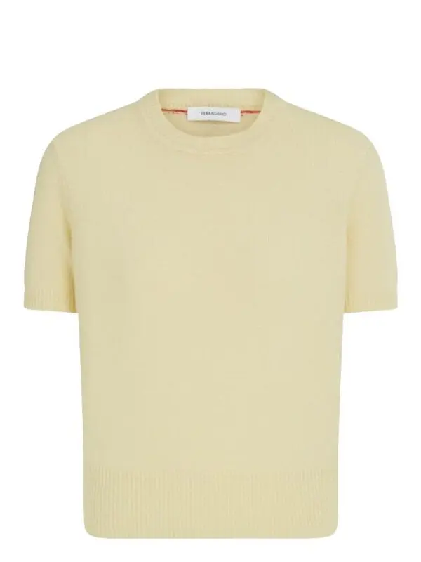 FERRAGAMO Cashmere T-shirt - Chamomile