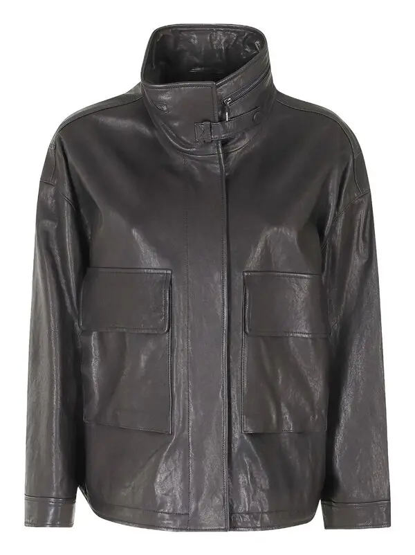 Emporio Armani Long Sleeve Blouson Jacket - Black