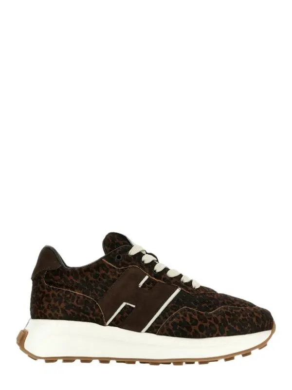 Hogan H641 Low-top Sneakers With Side H Detail - Brown