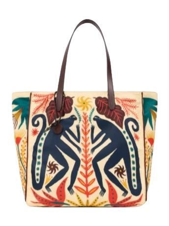 Etro Tabby Booth Nylon Unfold Me Bag With Print - Cream