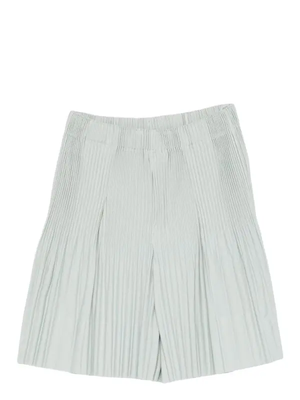 Issey Miyake Pleated Wide Leg Shorts - Grey