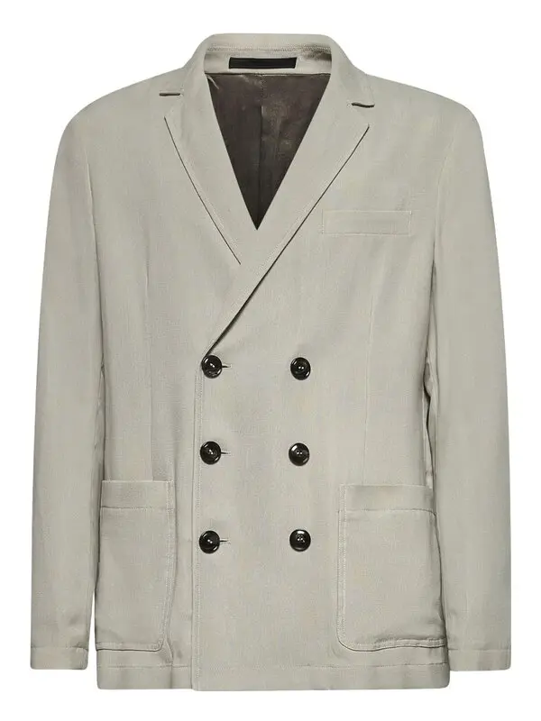 Giorgio Armani Classic Double-breasted Jacket - Gray