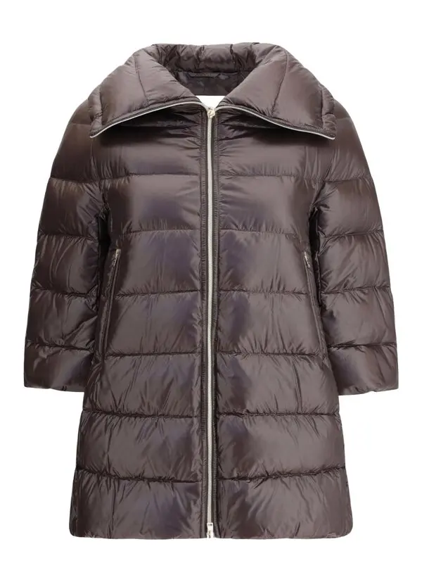 Herno Cropped-sleeve Down Jacket - Black