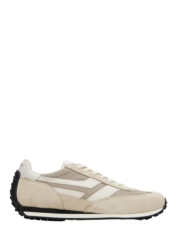 TOM FORD Leather Sneakers - Off-white/black