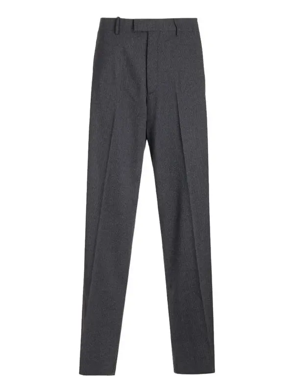 Raf Simons Striped Wool-blend Trousers - Black
