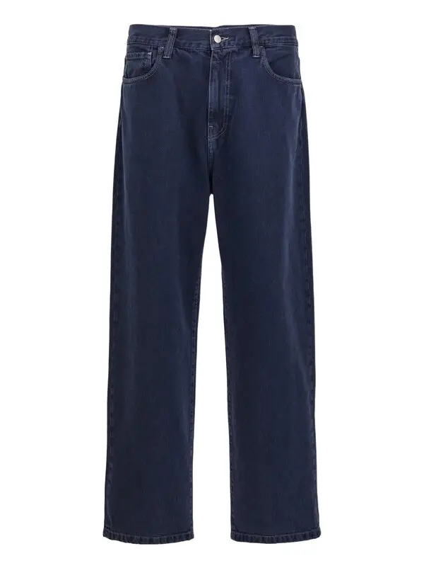 Carhartt Work In Progress Landon Logo Patch Tapered Jeans - Black