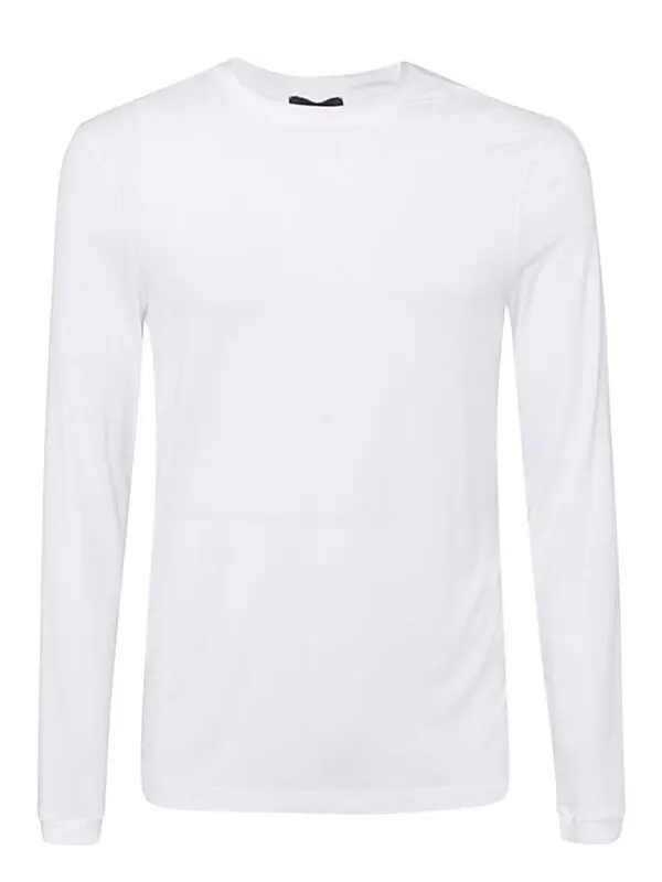 Giorgio Armani Crewneck Long-sleeved T-shirt - White