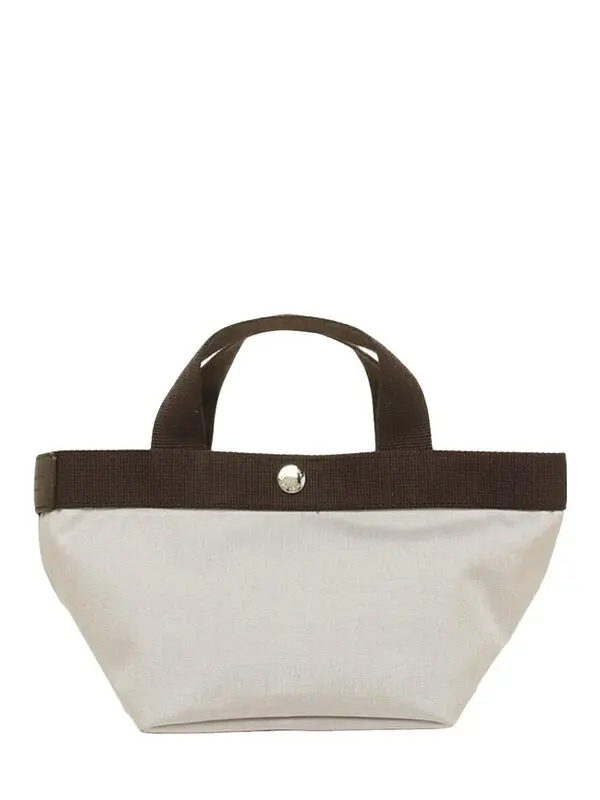 HERVE CHAPELIER Logo Top Handle Handbag - White