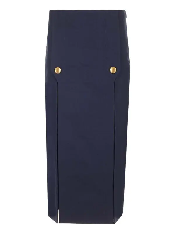 Chloé Slit Detail Midi Skirt - Navy Blue