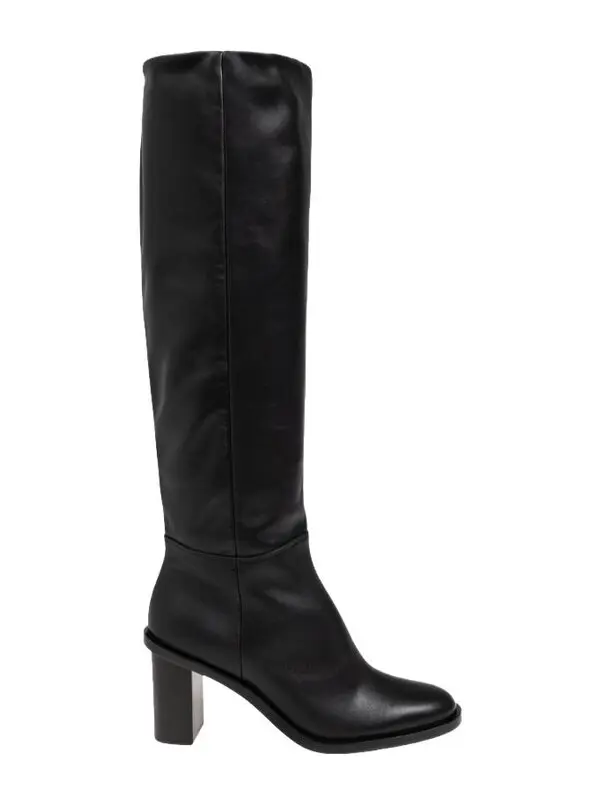 Max Mara 90mm Leather Boots - Black
