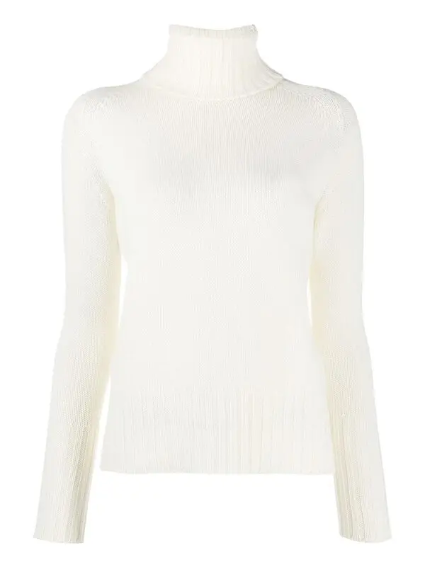DRUMOHR Long Sleeve High Neck Sweater - Cream