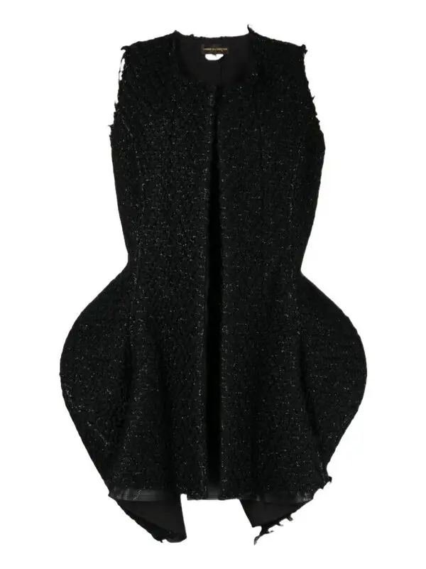 Comme Des Garçons Sleeveless Wool Coat - Black