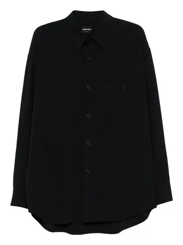 Giorgio Armani Classic Button-up Shirt - Black