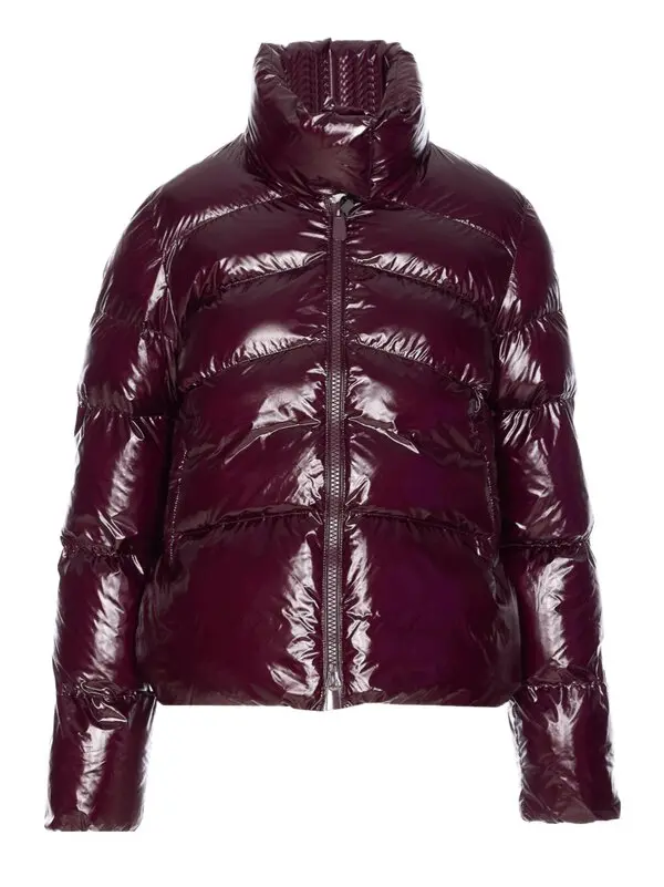 Pinko Long-sleeved Zip-up Down Jacket - Brown