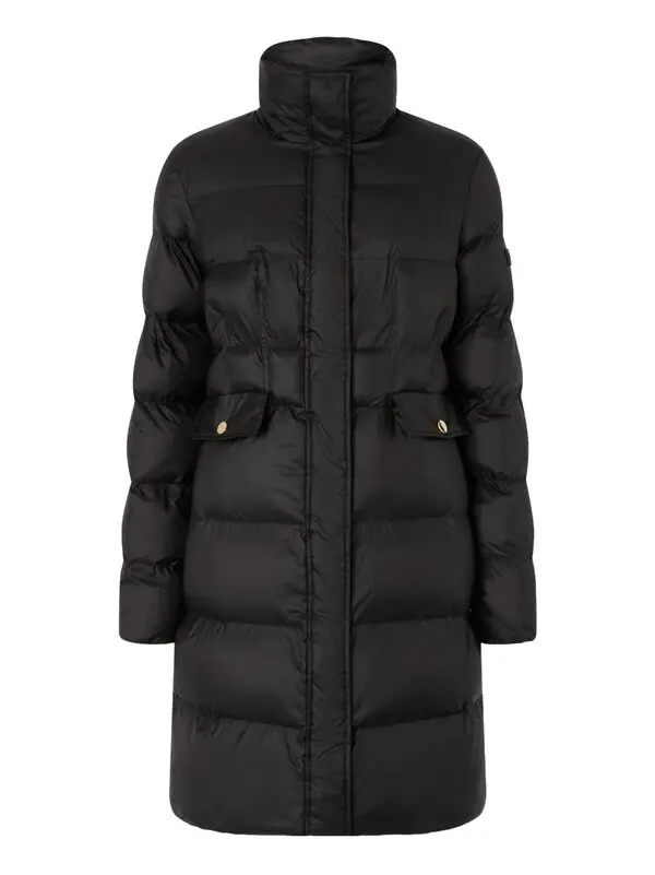 Pinko Long Semi-glossy Down Jacket - Black
