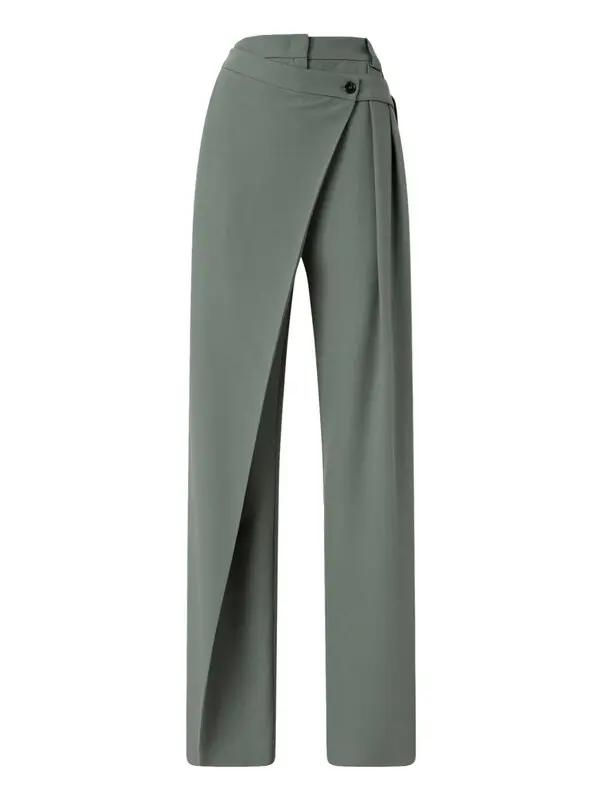 Pinko Wrap-front Pleated Trousers - Gray