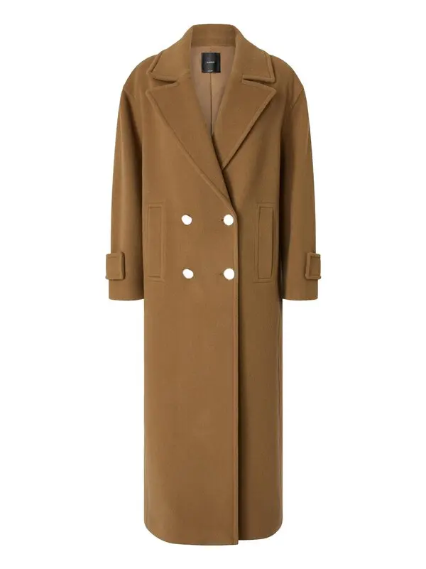 Pinko Camembert Double-breasted Coat - Brown