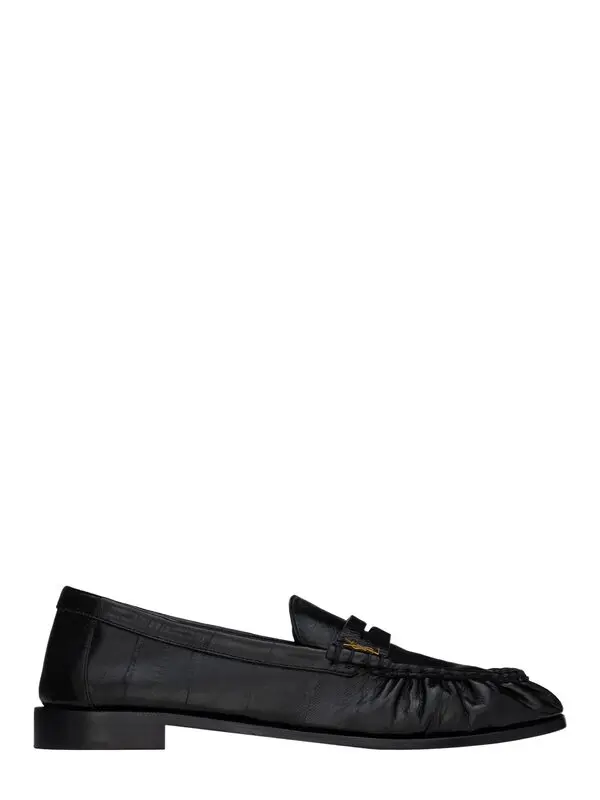Saint Laurent Le Loafer Supple In Eel - Black
