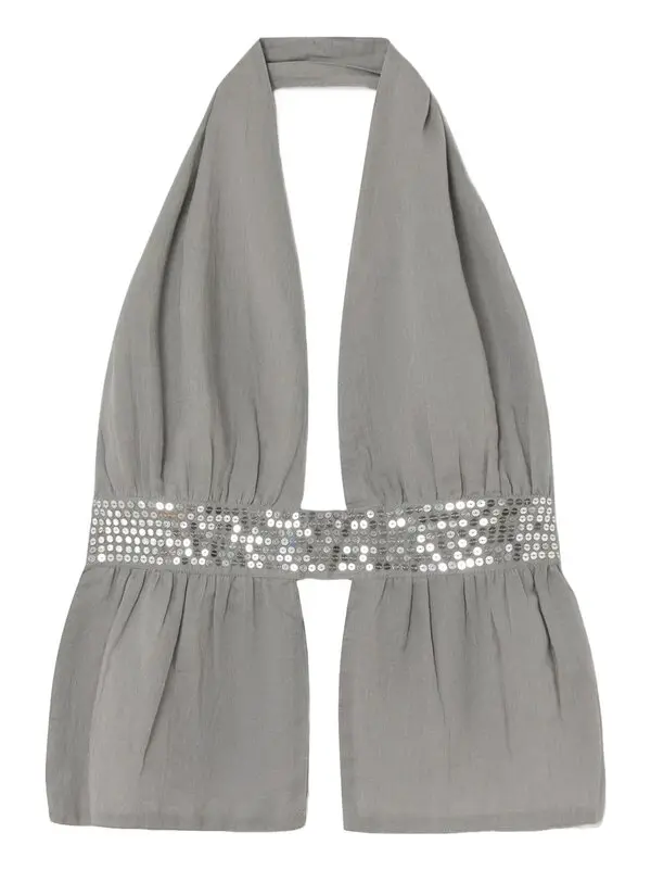 Gimaguas Infinito Sequin Halter Neck Top - Gray