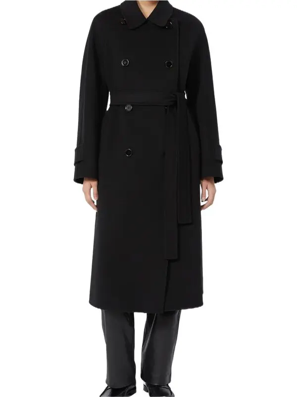 Max Mara Belted Waist Coat - Black