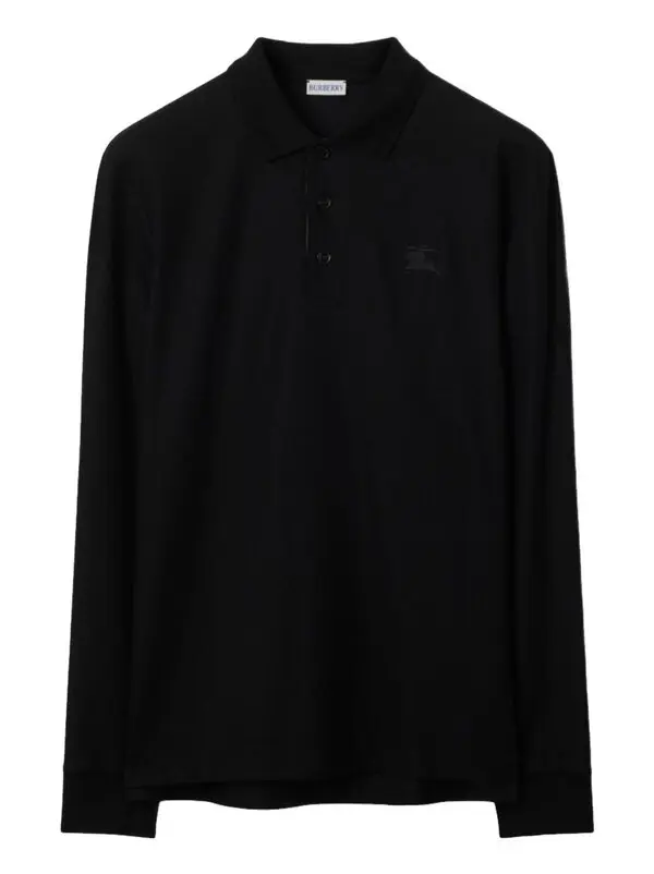 Burberry Long-sleeve Polo Shirt - Black