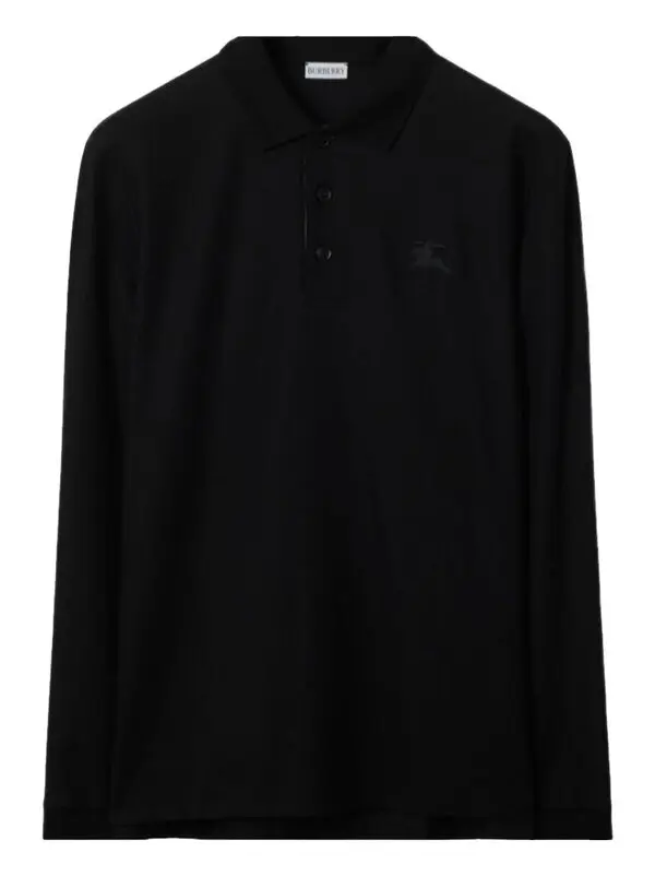 Burberry Long-sleeve Polo Shirt - Black