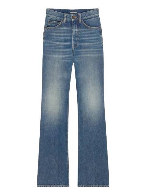 Saint Laurent Clyde High-rise Straight Jeans - Blue