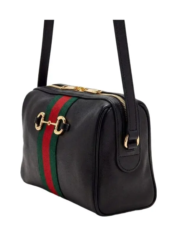 Gucci Horsebit Web Small Camera Bag - Black