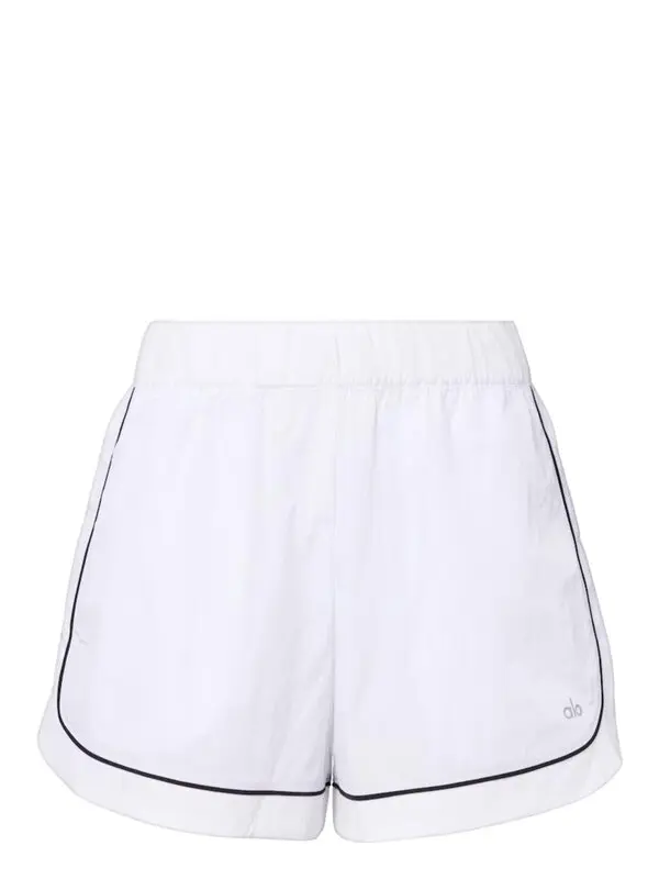 Alo Yoga Striped Detail Shorts - White