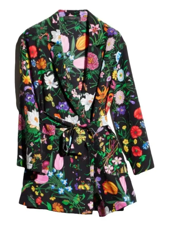 Gucci Printed Silk Shirt With Flora Motif - Multi-color