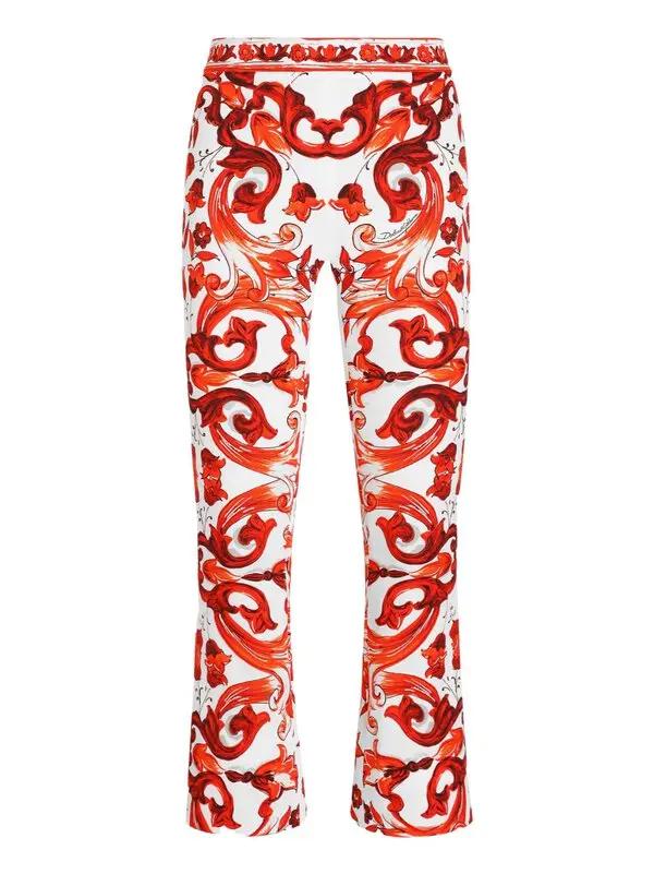 Dolce & Gabbana Majolica Print Charmense Trousers - Multi-color