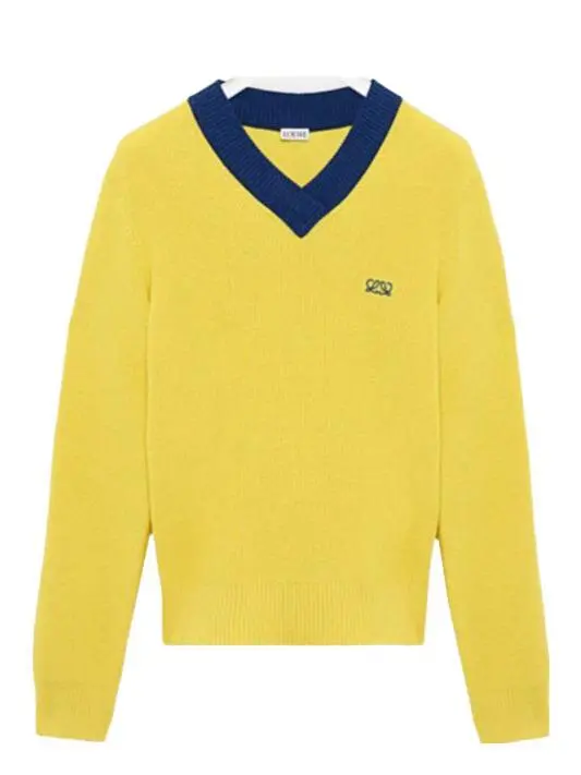 Loewe Logo-embroidered Sweater - Yellow/blue