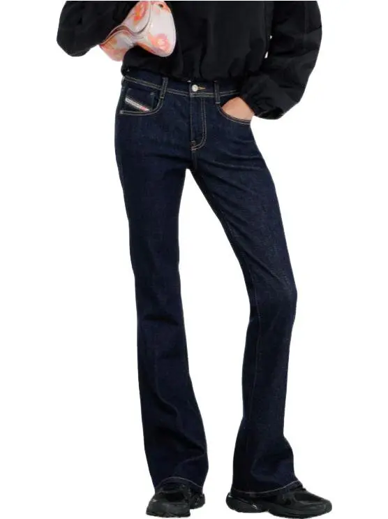 DIESEL® D-ebbey Low Waist Bootcut Jeans - Dark Blue