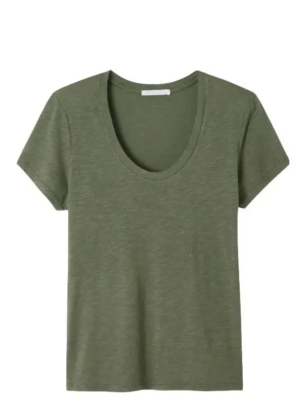American Vintage Jacksonville Short-sleeves Scoop-neck T-shirt - Green
