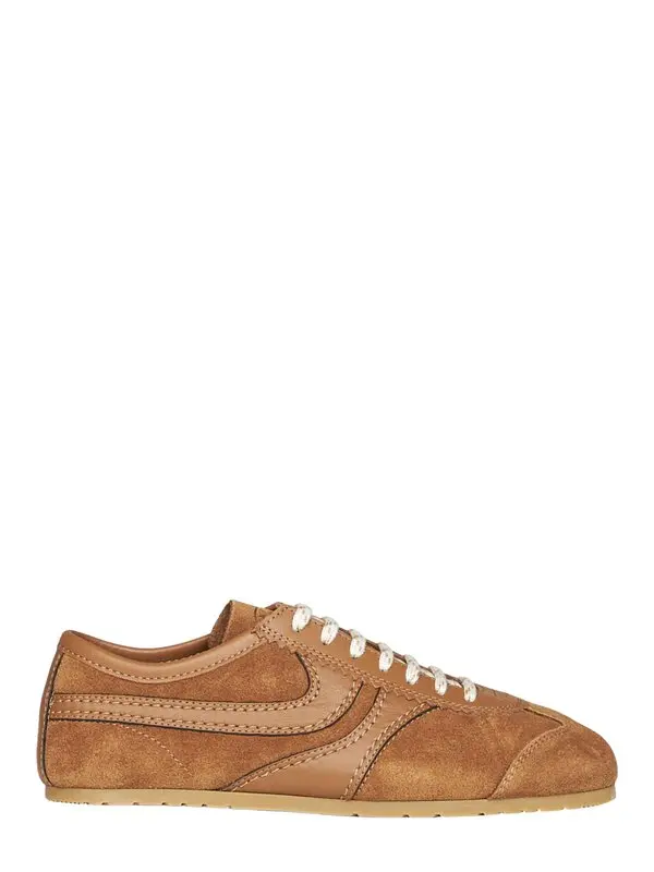 Dries Van Noten Paneled Lace-up Sneakers - Tan